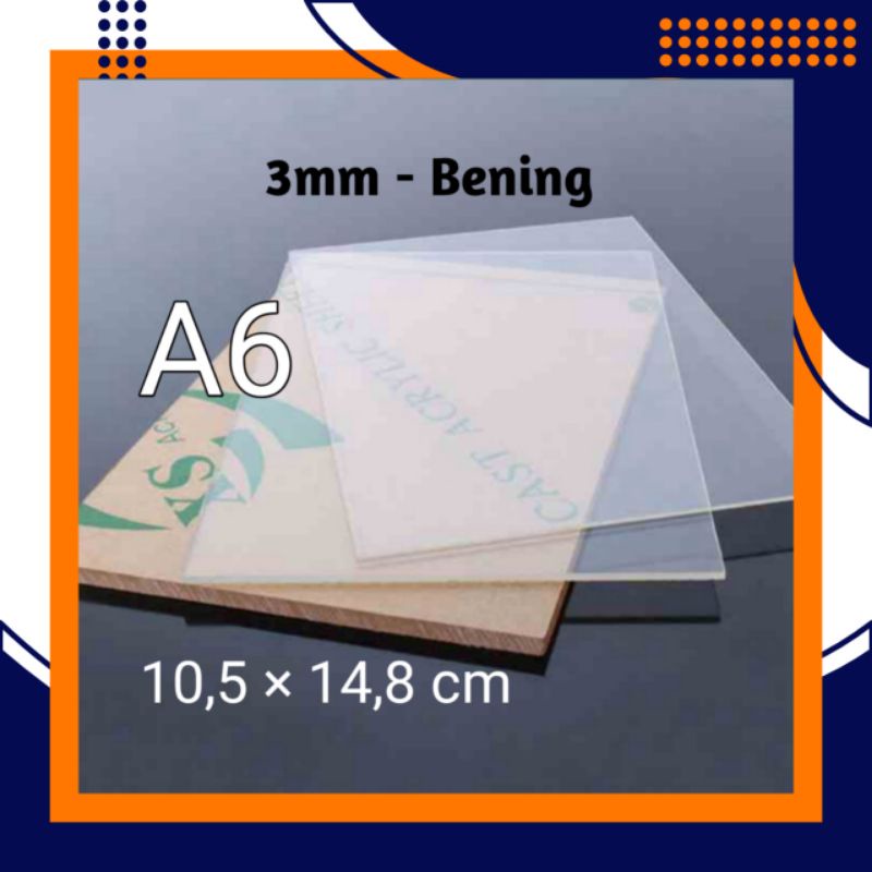 Jual Akrilik A6 Lembaran 3mm Acrylic 3 mm Bening Transparan | Shopee ...