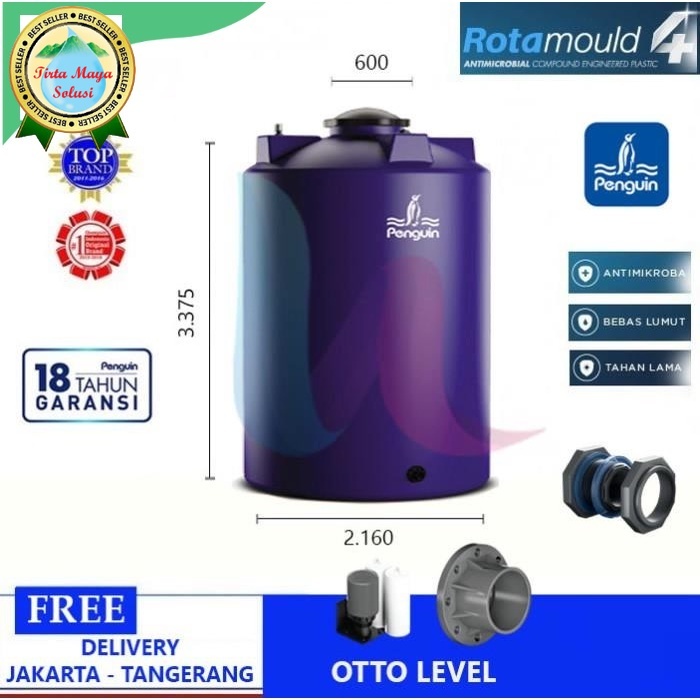 Jual Penguin TB 1000 Tangki Toren Air 11000 L Tandon TB1000 Free Otolevel - Biru | Shopee Indonesia
