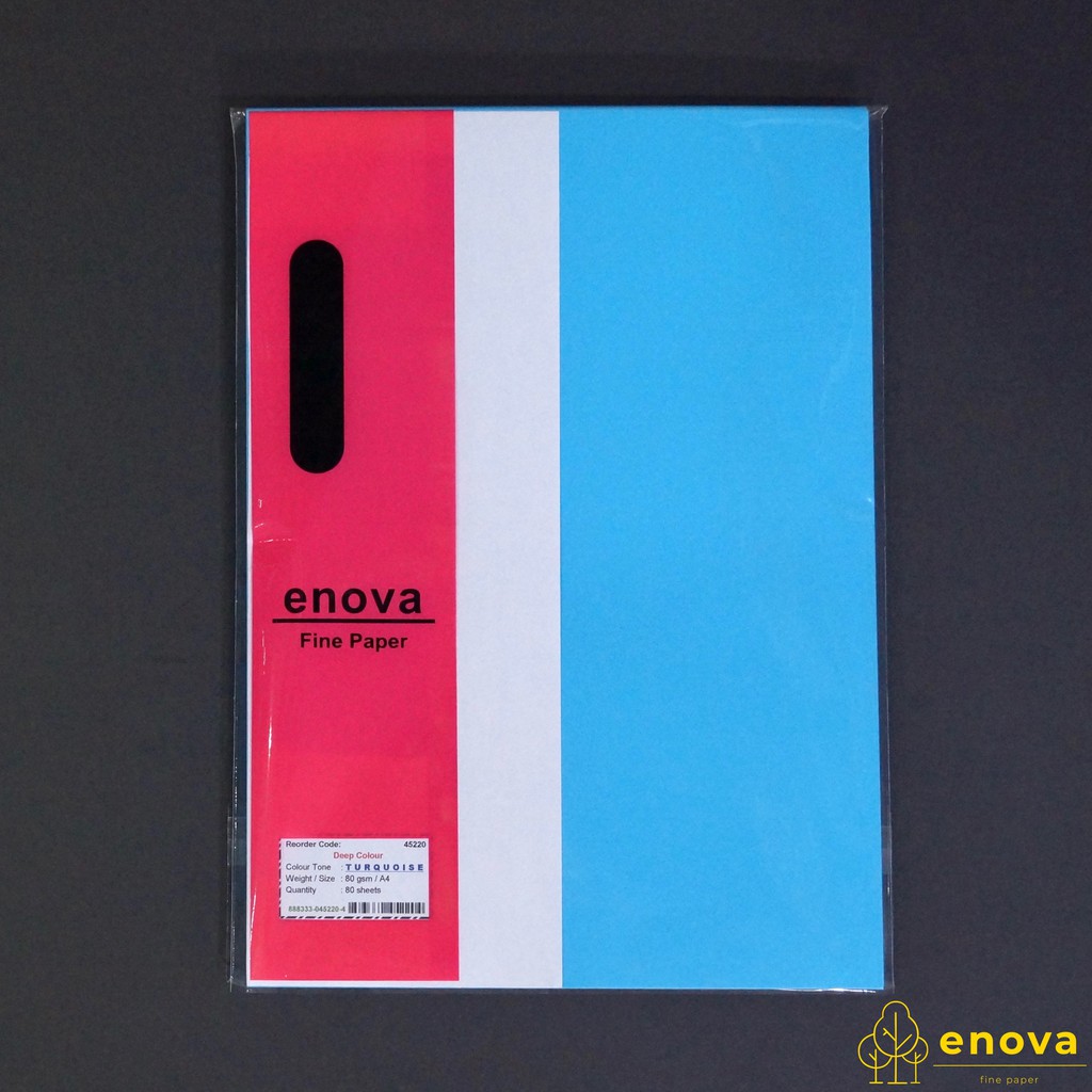 Jual Fancy Art Paper ENOVA | Deep Turquoise | A4 80GSM (Biru) | Shopee ...