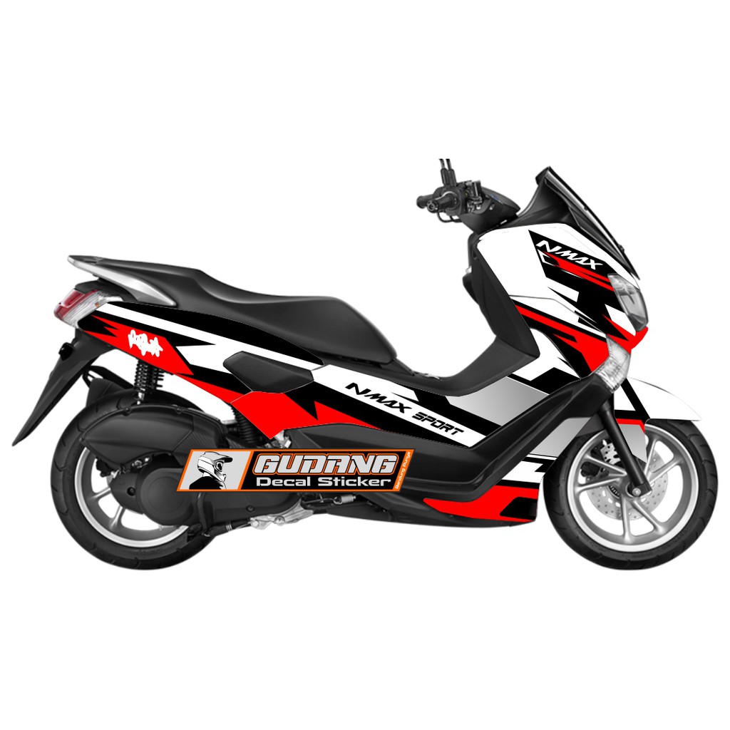 Jual decal nmax hitam grafis merah putih full body | Shopee Indonesia