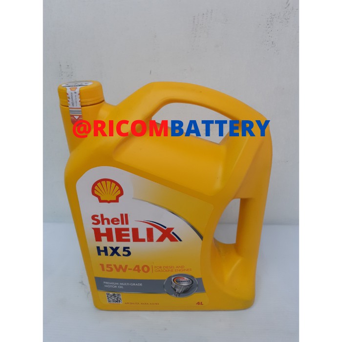Jual Oli SHELL HELIX HX5 15W-40 FOR DIESEL & GASOLINE ENGINES 4Liter ...