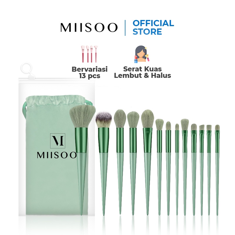 Jual MIISOO Make up Brush Set 13Pcs Kuas Makeup Set Kosmetic Brush ...
