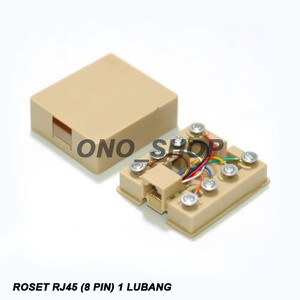Jual Roset RJ45 (8 Pin) 1 Lubang | Shopee Indonesia