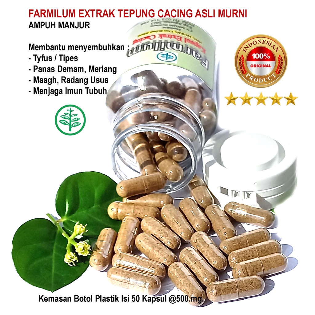 Jual kapsul pil cacing obat tipes paling ampuh 100% ORI Murni murah isi ...