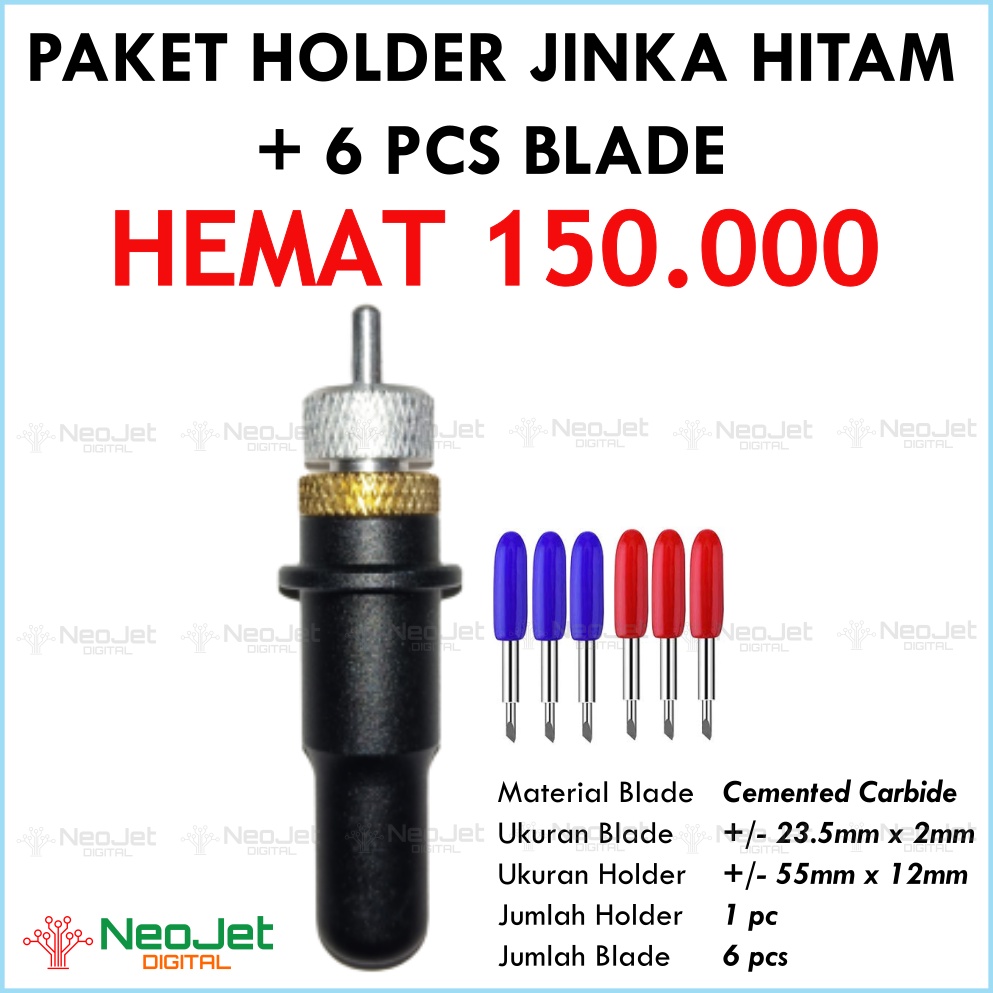Jual Paket Blade Holder Hitam + 6 pcs Pisau Blade Mesin Cutting Sticker ...