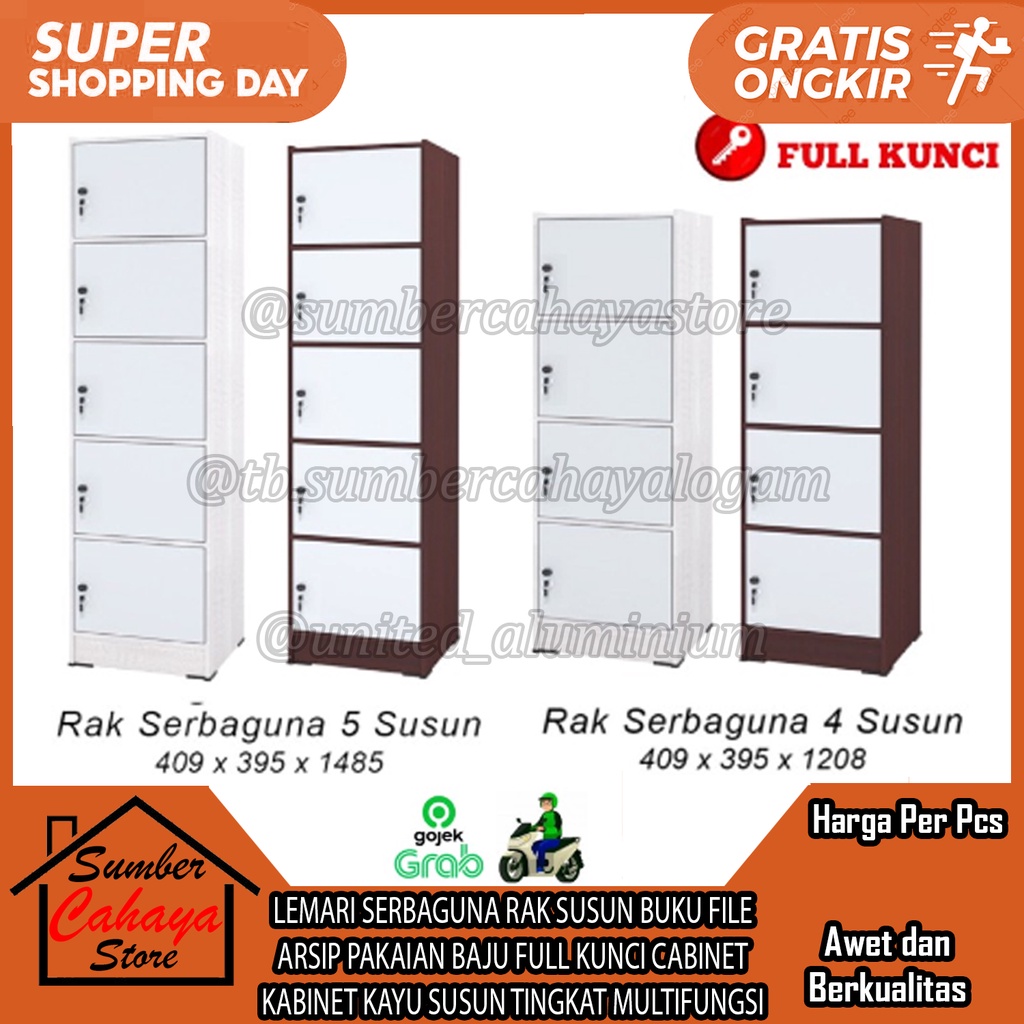 Jual [Instan] LEMARI SERBAGUNA RAK LOCKER LOKER SUSUN BUKU FILE ARSIP ...