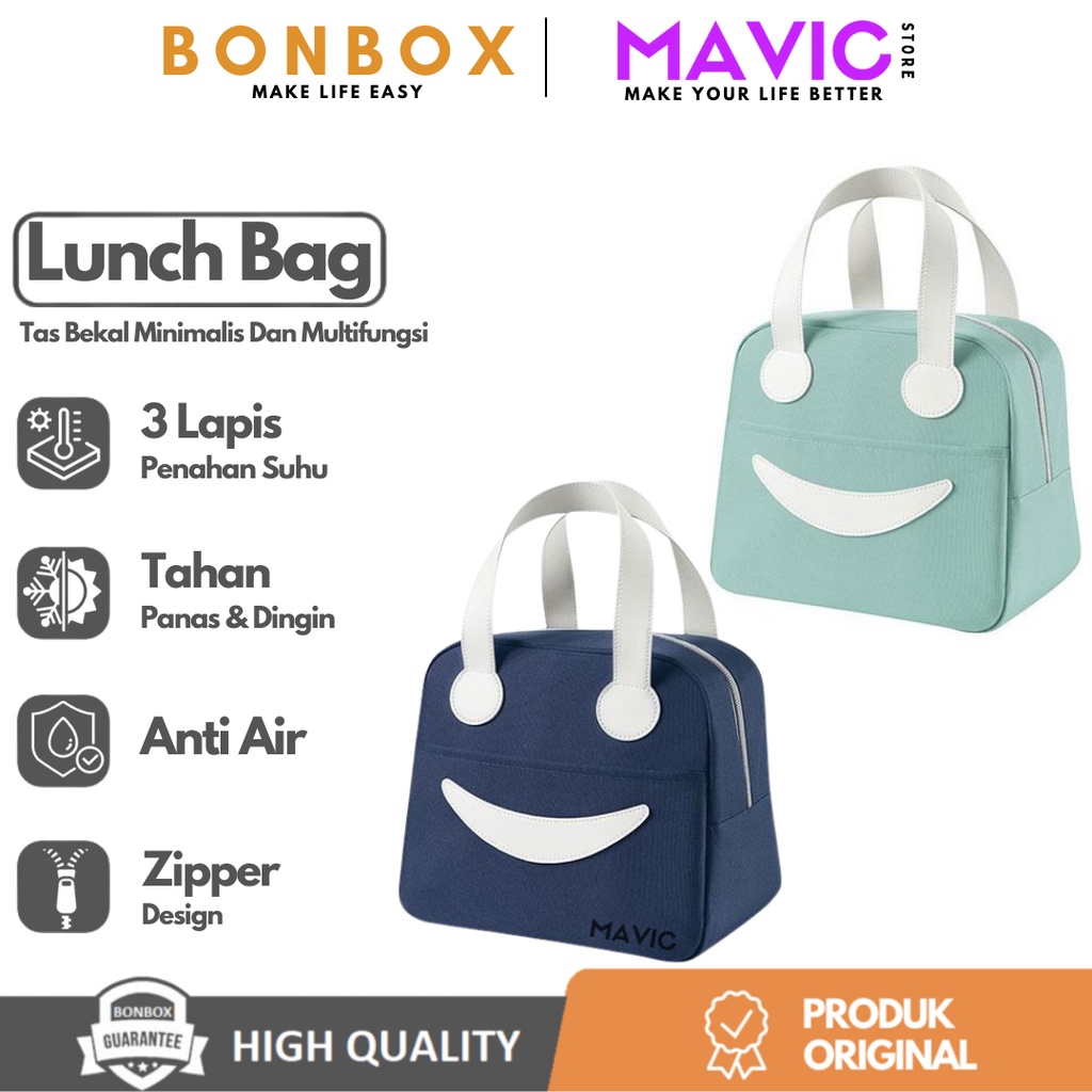 Jual BONBOX BLB40 Tas Bekal Makan 3 Lapisan Penahan Suhu Portable Tas ...