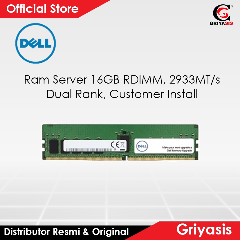 Jual Ram Server Dell 16GB RDIMM, 2933MT/s, Dual Rank, Customer Install ...