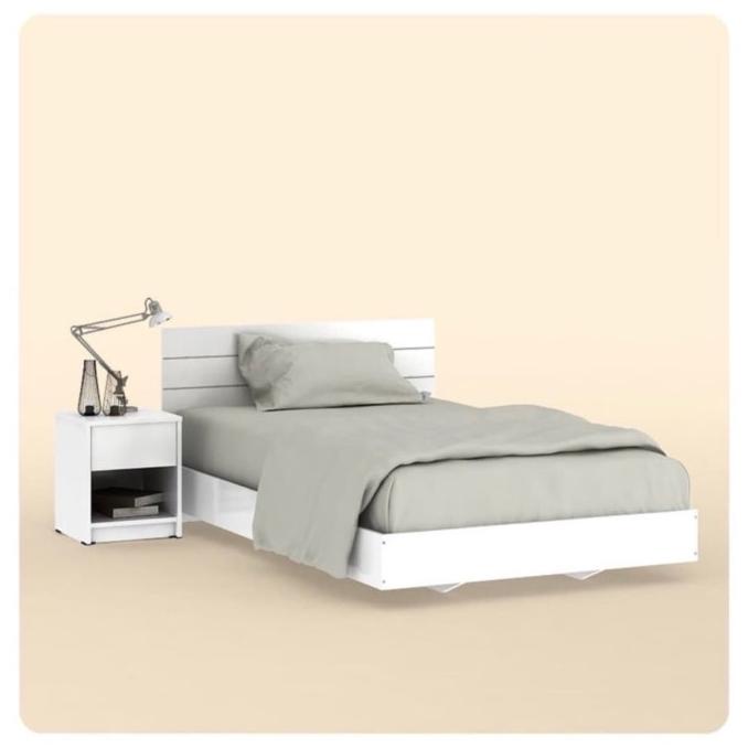 Jual ;&&&&] Tempat tidur divan single ranjang minimalis Granada putih ...