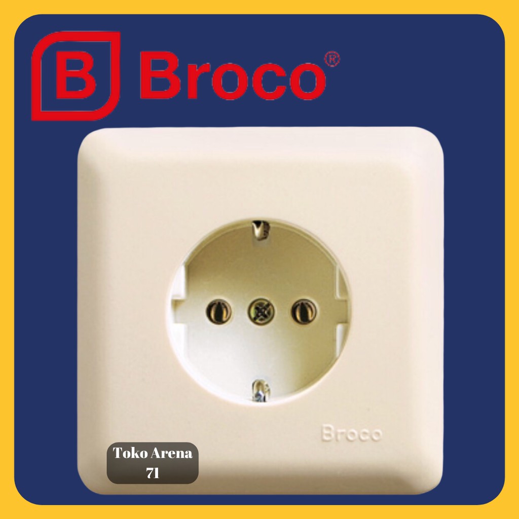 Jual BROCO STOP KONTAK ARDE IB TANAM NEW GEE CREAM 5511U / COLOKAN STOP ...