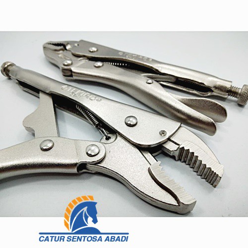 Jual TEKIRO TANG BUAYA LURUS UKURAN 7 IN LOCKING PLIER CURVE VICE GRIP ...