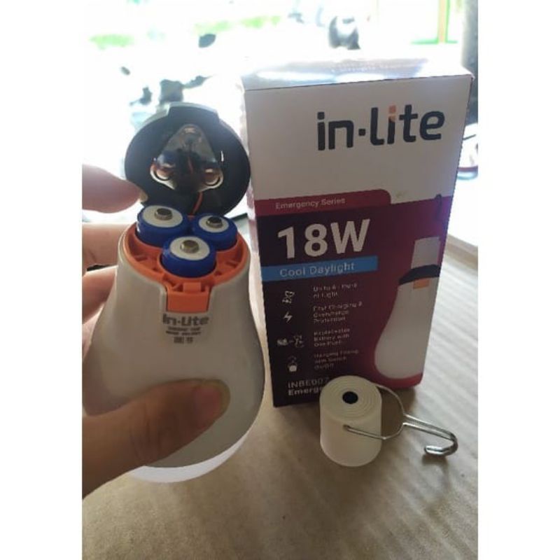 Jual Bohlam IN LITE / Lampu INLITE LED Bulb Emergency + Batrai 13 Watt 15 Watt 18 Watt / Lampu ...