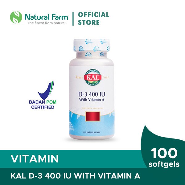 Jual KAL VIT D3-400 IU (100 Softgel) | Shopee Indonesia