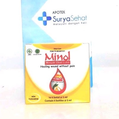 Jual MINOL (6 Botol@ 5 ml) Minyak Luka Tidak Perih biasanya untuk anak ...