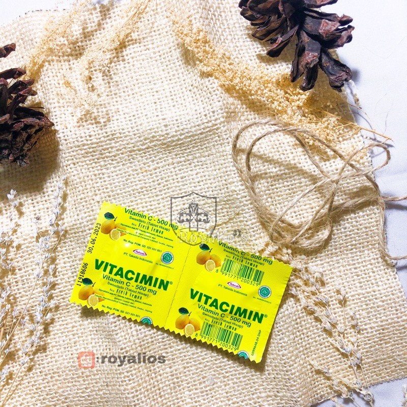 Jual Vitacimin (Vitamin C) 500 mg Rasa Lemon (isi 2 Tablet) | Shopee ...
