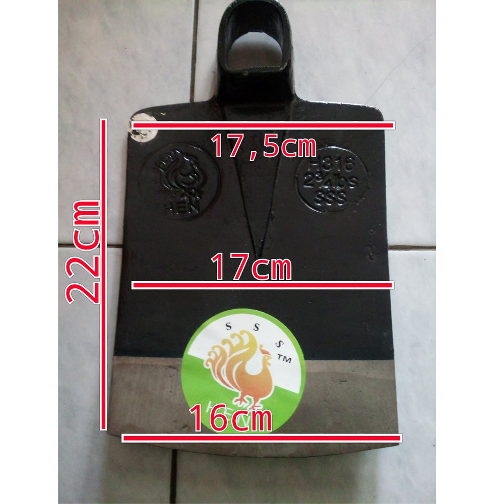 Jual Cangkul / Pacul cap ayam jago hen asli berhologram anti lengket ...