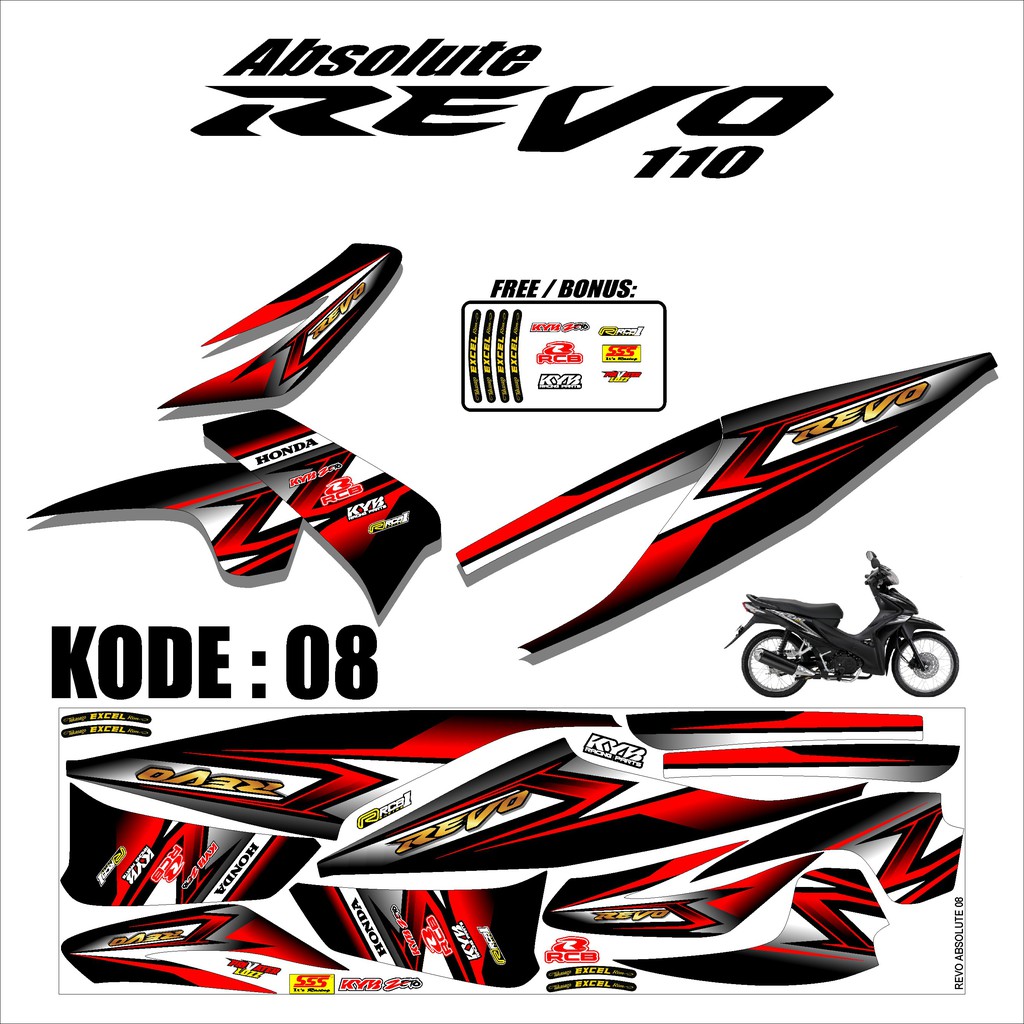 Jual (COD) Striping Sticker Revo Absolute-Stiker Lis V Revo 2010-2013 ...