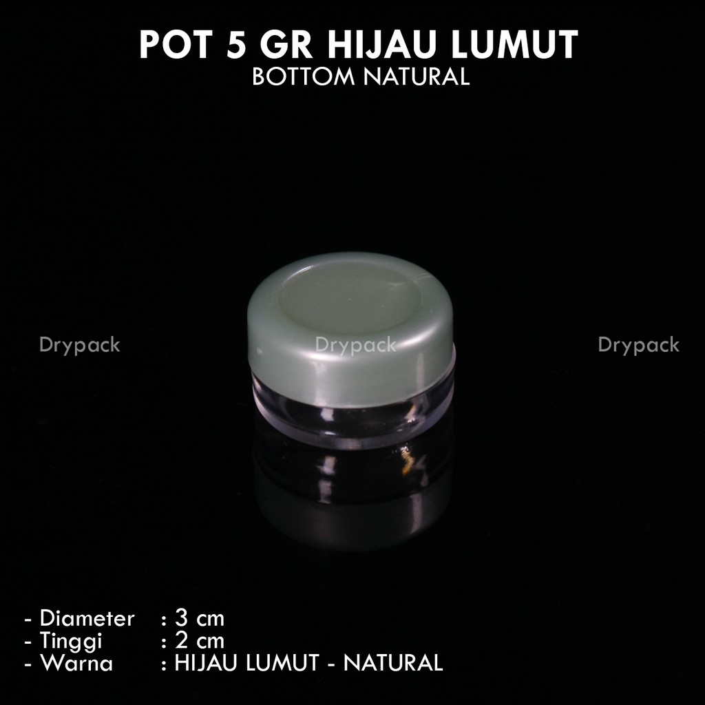 Jual Pot Cream 5 gr Hijau Lumut - Natural | Shopee Indonesia