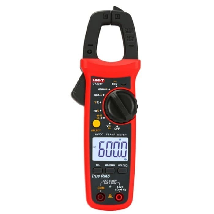 Jual Digital Clamp Meter AC/DC 600A True RMS UNI-T UT-204+ Tang Amper AC/DC | Shopee Indonesia