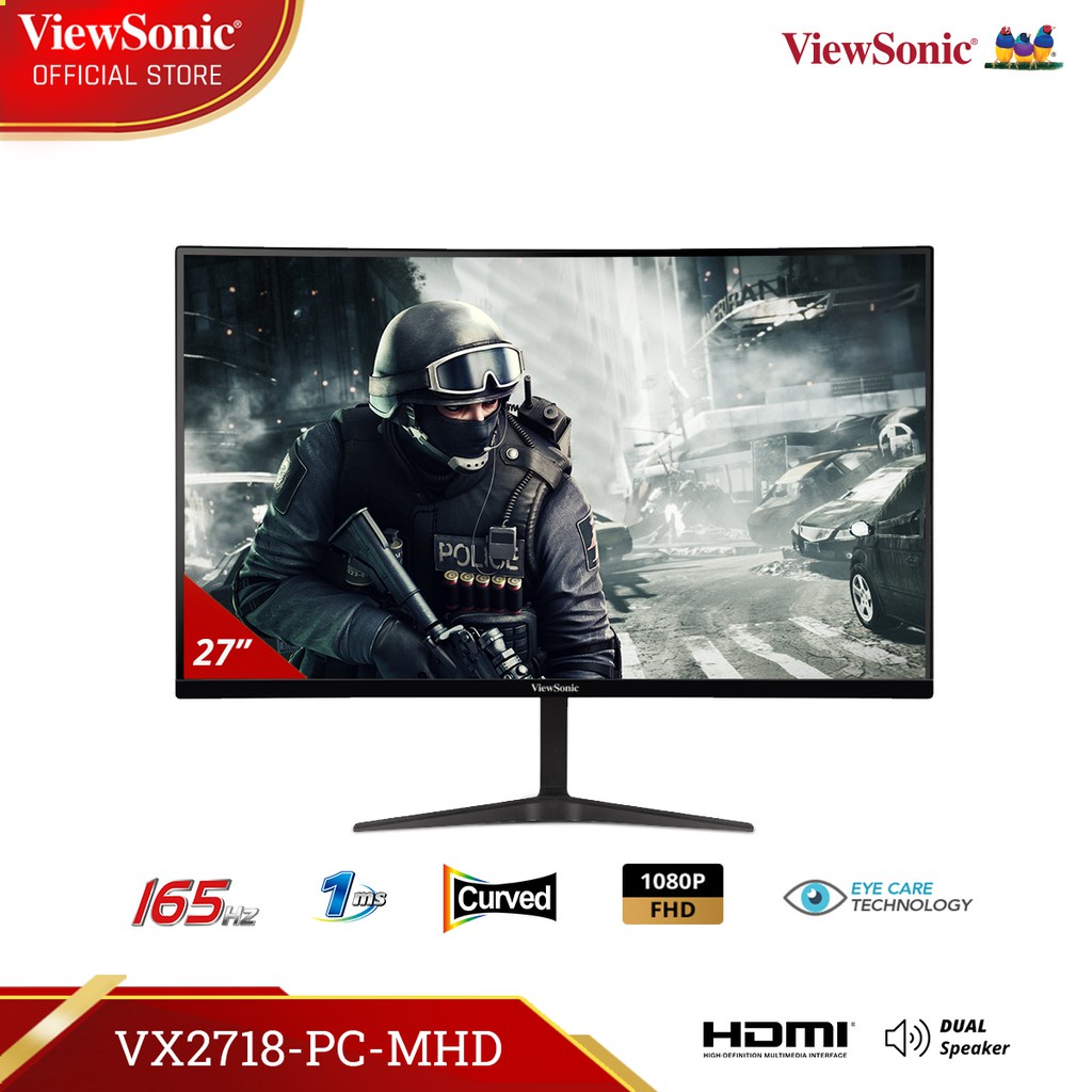Jual ViewSonic VX2718-PC-MHD 27” Curved Gaming Monitor | 165Hz | 1ms ...