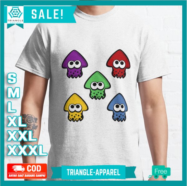 Jual Baju Kaos Splatoon "Rainbow Inkling" Design T-Shirt Premium ...