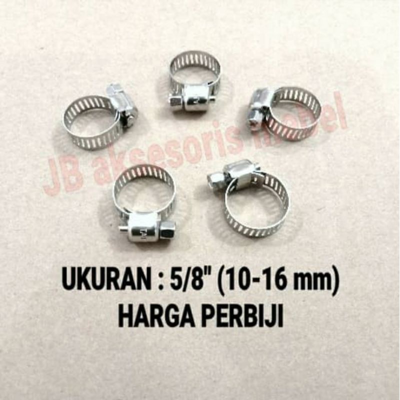Jual KLEM SELANG STAINLESS STEEL 5/8" VOXY | HOSE CLEM STAINLESS 10-16 ...