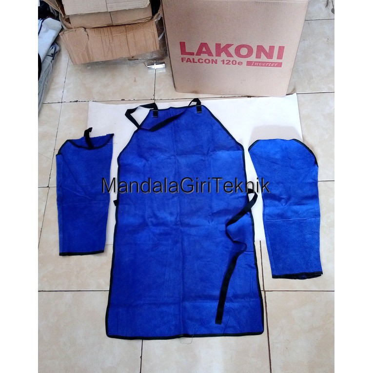 Jual Apron Dada / Apron Welder Kulit Full Set Size XXL dan Pelindung ...