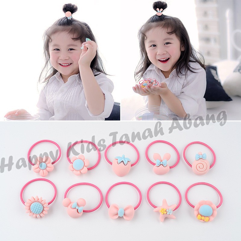 Jual IKAT RAMBUT LUCU ANAK PEREMPUAN / KARET RAMBUT ELASTIS ANAK ...