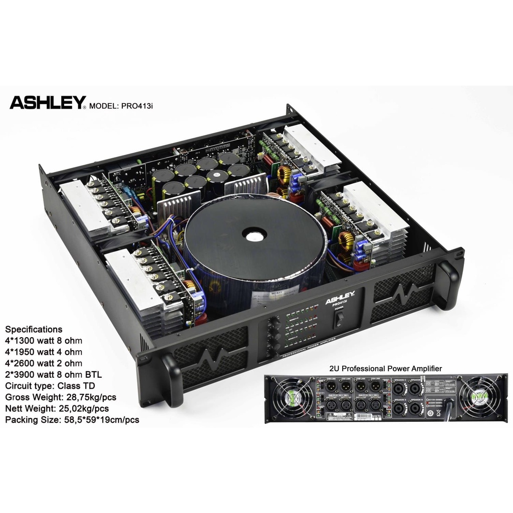 Jual Power Ashley PRO413i PRO-413i PRO 413i Amplifier Class TD Original ...