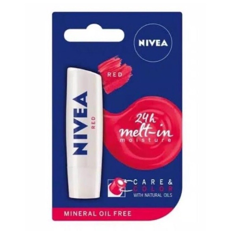 Jual Nivea Lip Care & Color Red | Lip Balm Nivea | Lip Crayon Nivea ...