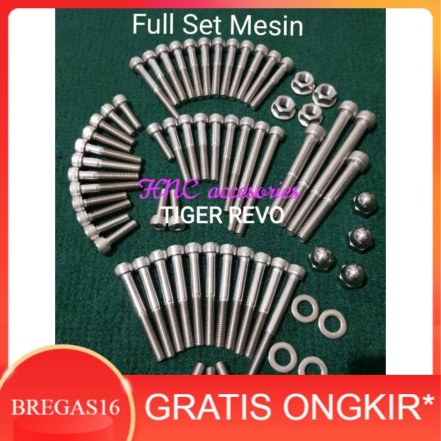 Jual Baut L Stainless Full Set Mesin TIGER REVO | Shopee Indonesia