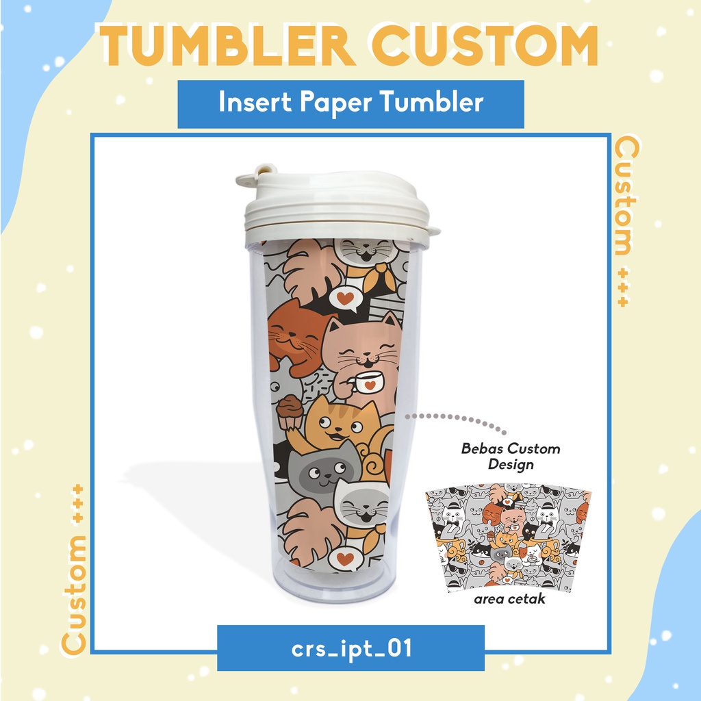 Jual Botol Minum / Tumbler Insert Paper Custom Desain Kapasitas 450ml ...