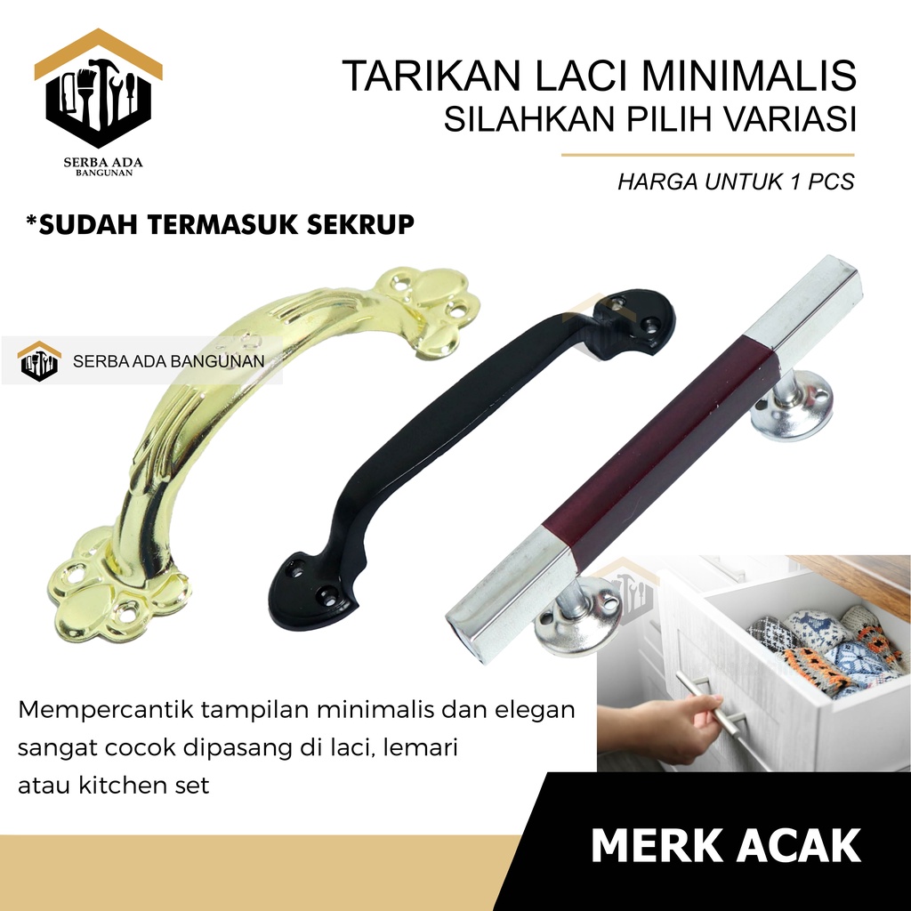 Jual Handle Tarikan Laci Pegangan Lemari / Gagang Tarikan Knob Knop Laci Ukuran Panjang 12cm ...
