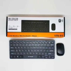 Jual Keyboard + Mouse Mini Wirelles M-Tech STK-03 | Shopee Indonesia