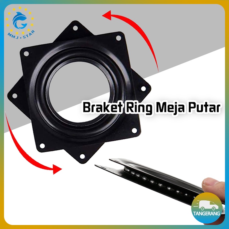 Jual 【4 inch】Meja Putar Besi Persegi/Braket Ring Meja Putar Besi ...
