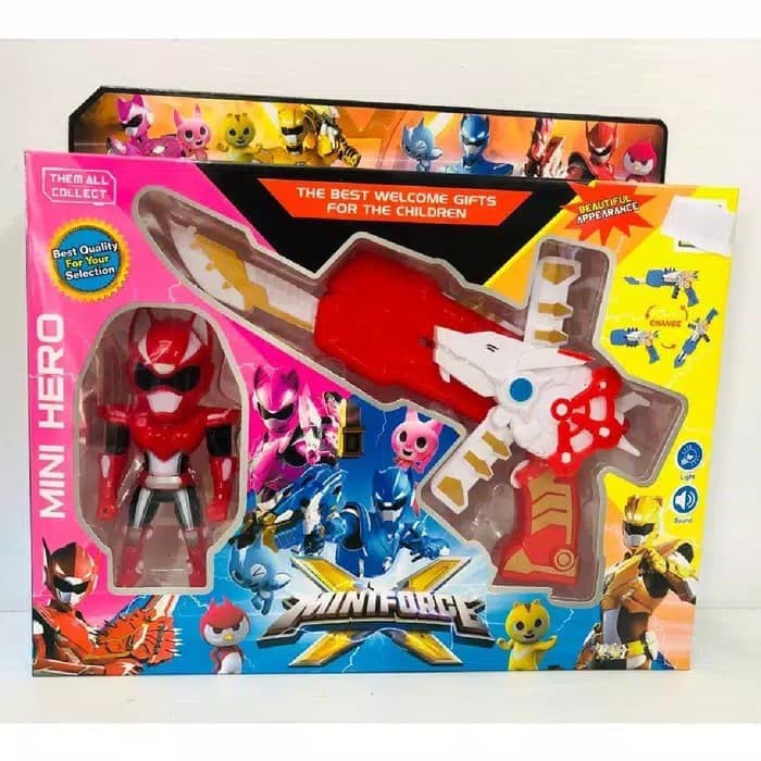 Jual Mainan anak Robot Mini Force X Senjata Power Ranger Minisquad ...
