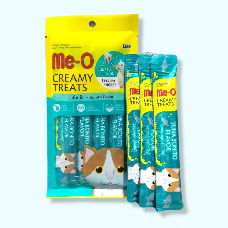 Jual SNACK KUCING MEO ME-O CREAMY 60GR ( isi 4 pcs ) | Shopee Indonesia