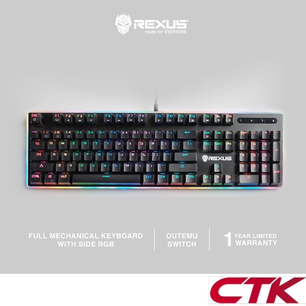 Jual Rexus Keyboard Gaming MX10 RGB Mechanical Anti Ghost - RX-MX10 ...