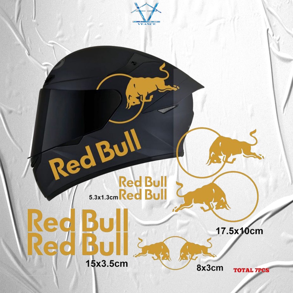 Jual STICKER HELM REDBULL STICKER RED BULL SET CUTTING | Shopee Indonesia