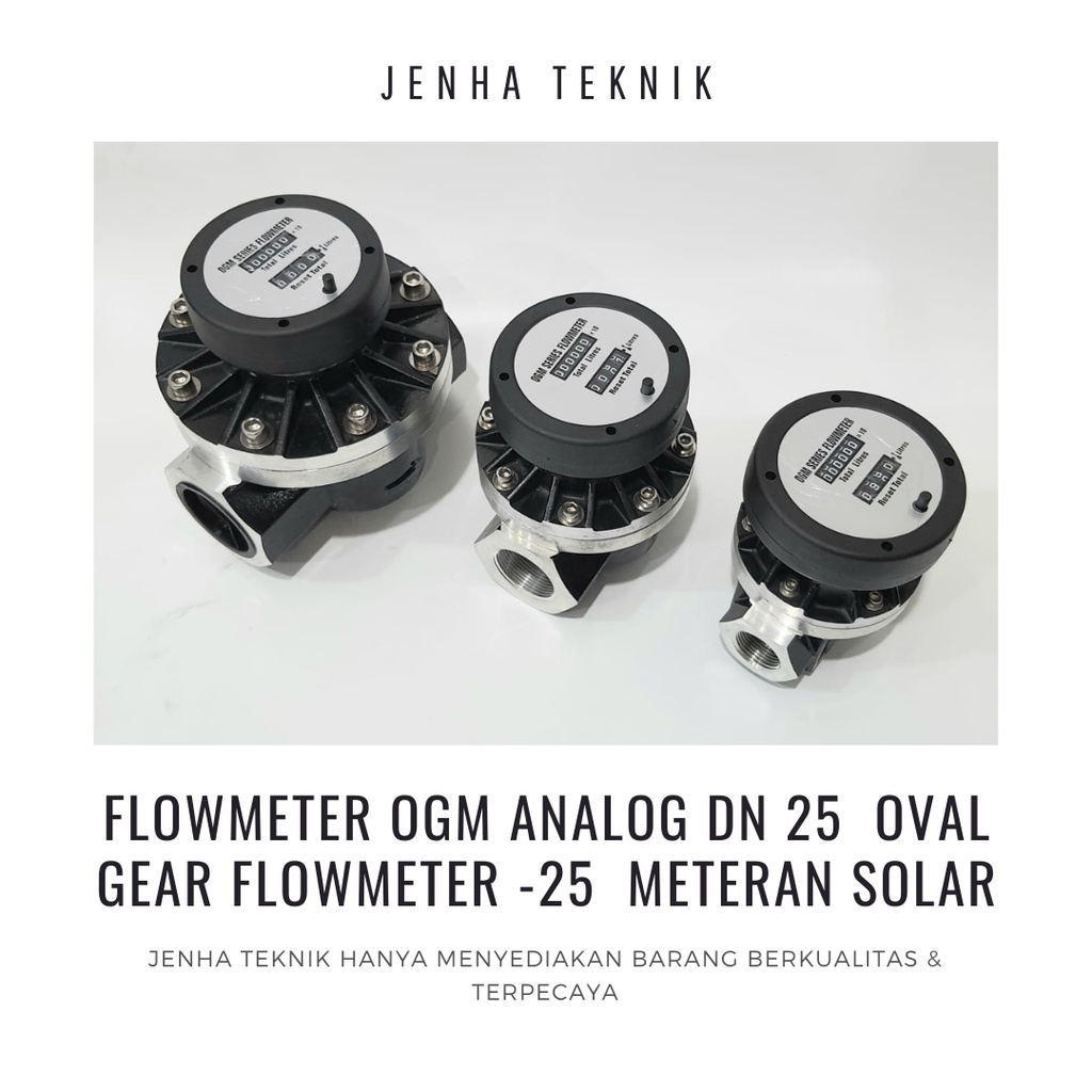 Jual Flowmeter OGM Analog DN 25 Oval Gear Flowmeter -25 Meteran Solar ...
