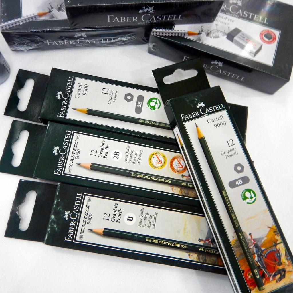 Jual PENSIL, PENCIL CASTELL 9000 B, 2B, 3B, 4B, 5B, 6B, 7B, 8B, HB, H, 2H, 3H, 4H, 5H, 6H FABER ...