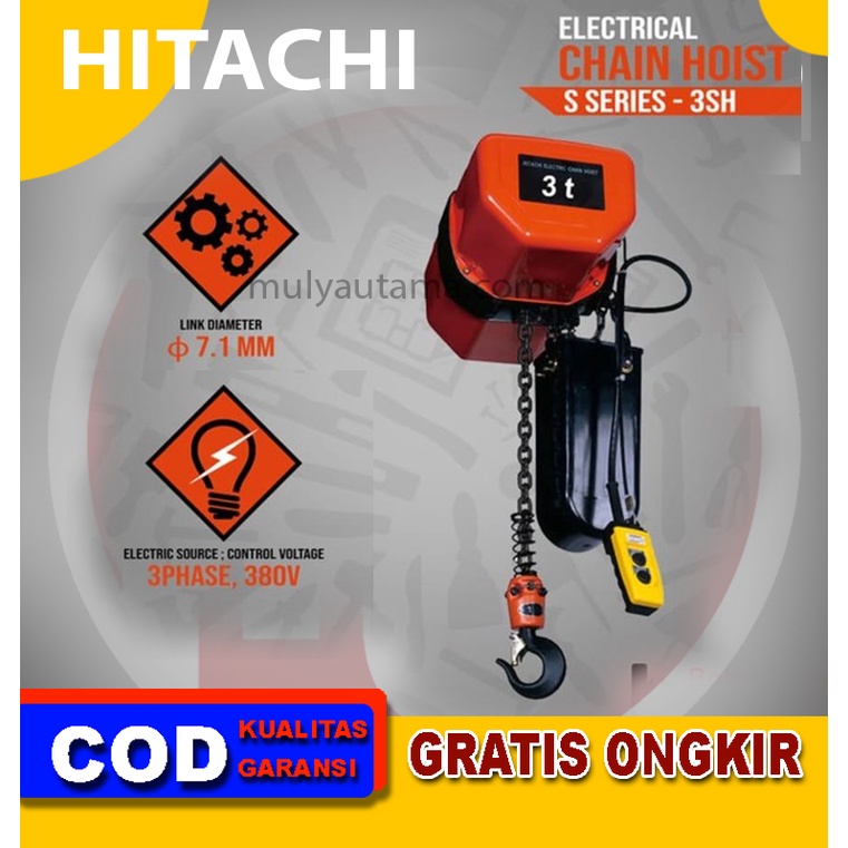 Jual HITACHI TIPE 3SH Chain Hoist 3 ton 8 meter tipe SH | Shopee Indonesia