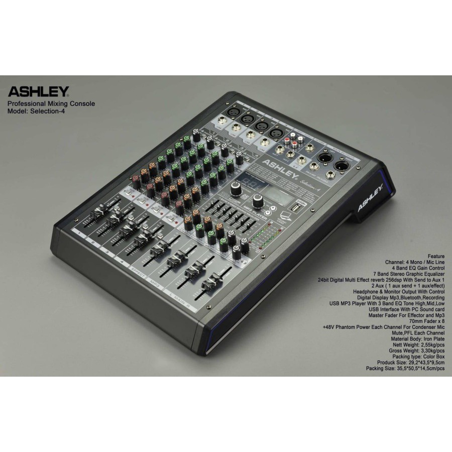Jual Mixer Ashley Selection 4,4 Channel,Bluetooth,usb,efec digital ...