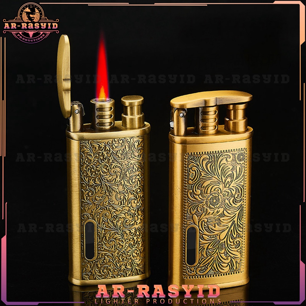Jual Korek Api Bara Gas Lighter Motif Batik Ornamen Gold GRVT | Shopee ...