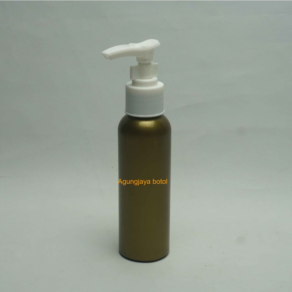 Jual Botol Pet 100 Ml BR Emas Dof Tutup Pump Lotion / Botol Plastik ...