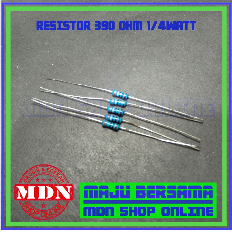 Jual resistor 390 ohm 0.25 watt jual per 10 pcs | Shopee Indonesia