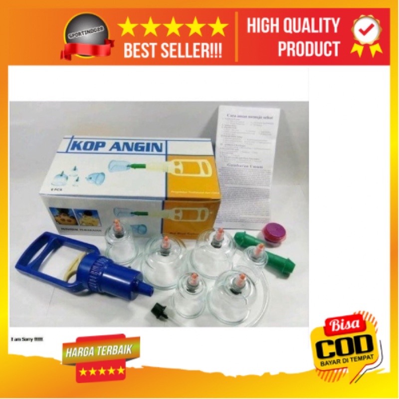 Jual Kop Bekam / Kop Angin Bekam Isi 6pcs / Alat Sedot Angin / Kop Angin | Shopee Indonesia