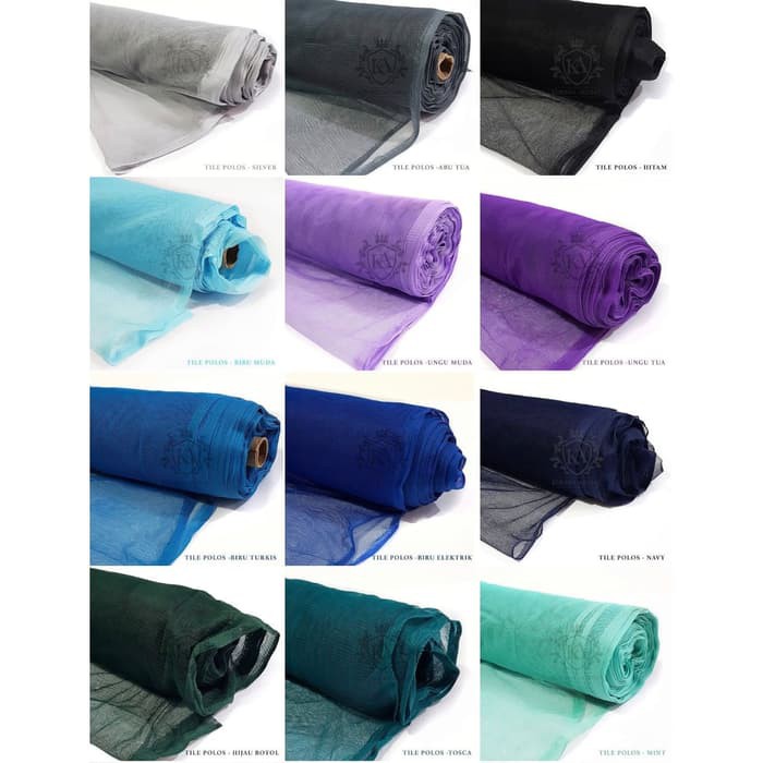 Jual Terjual Kain Tile /Tulle/Tila Polos BAHAN ROKGAUNKEBAYA perMETER ...