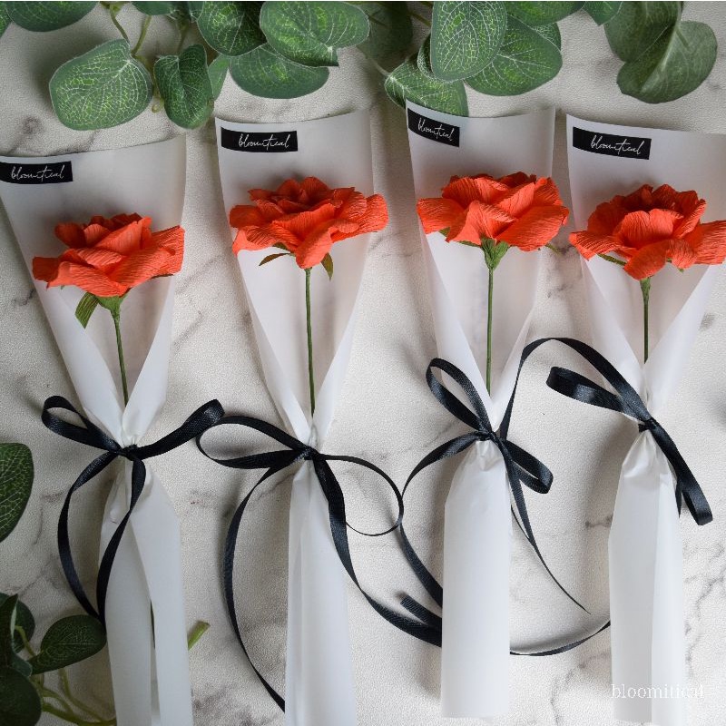Jual Single Paper Rose Bouquet | buket bunga mawar kertas untuk wisuda ...
