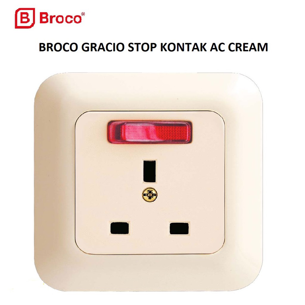 Jual BROCO STOP KONTAK AC GRACIO 4155 Cream - Stop Kontak Ac Broco ...